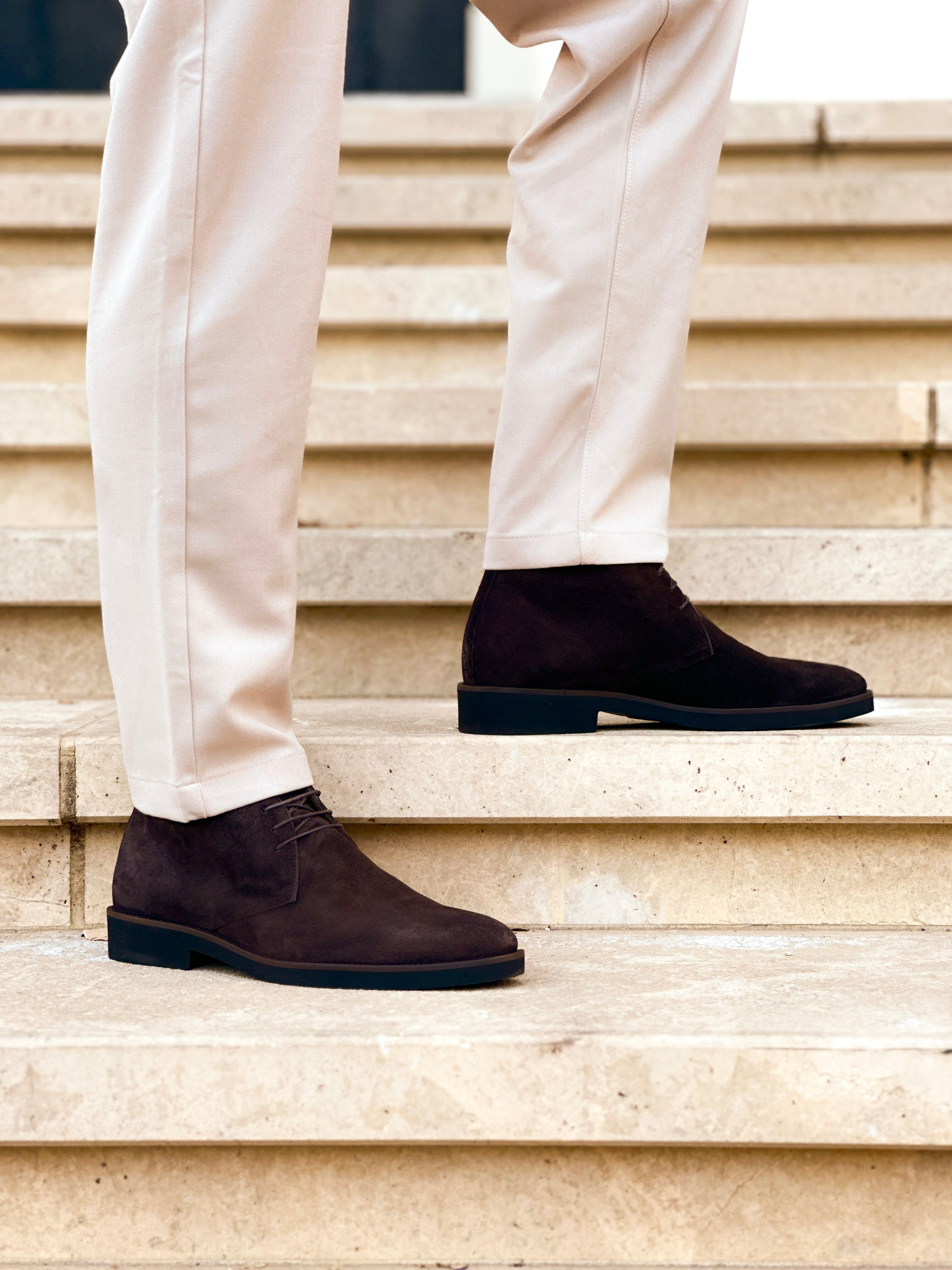 Herrenschuh Chukka - Rauleder Braun – Roberto & Sons